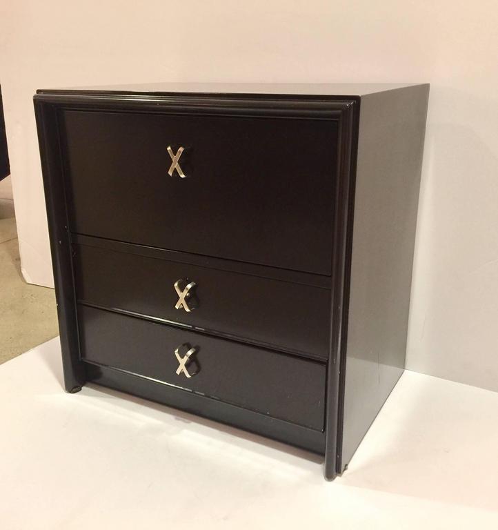 Pair of Espresso Mahogany Nightstands by Paul Frankl For Sale at 1stDibs