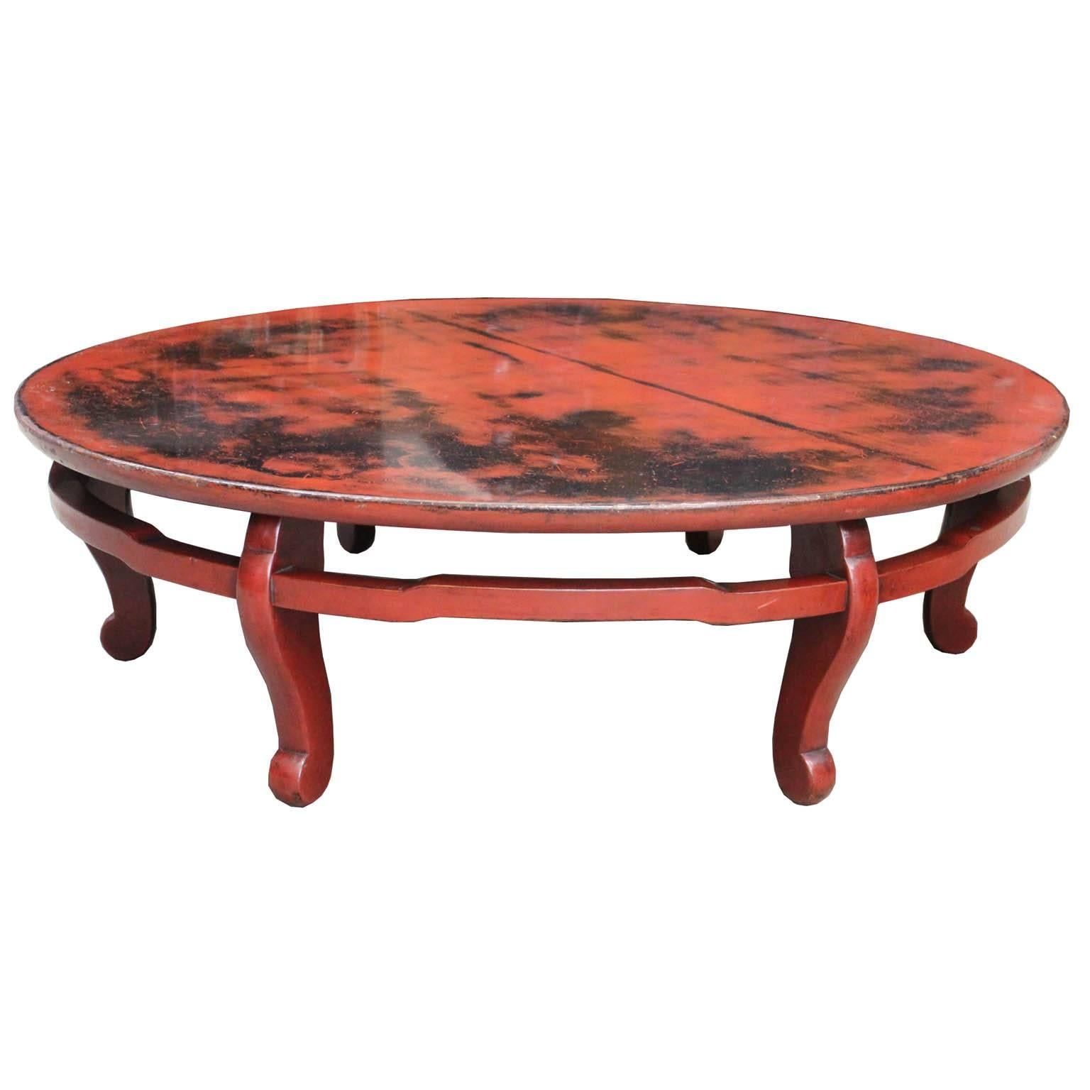 Japanese Red Table at 1stDibs