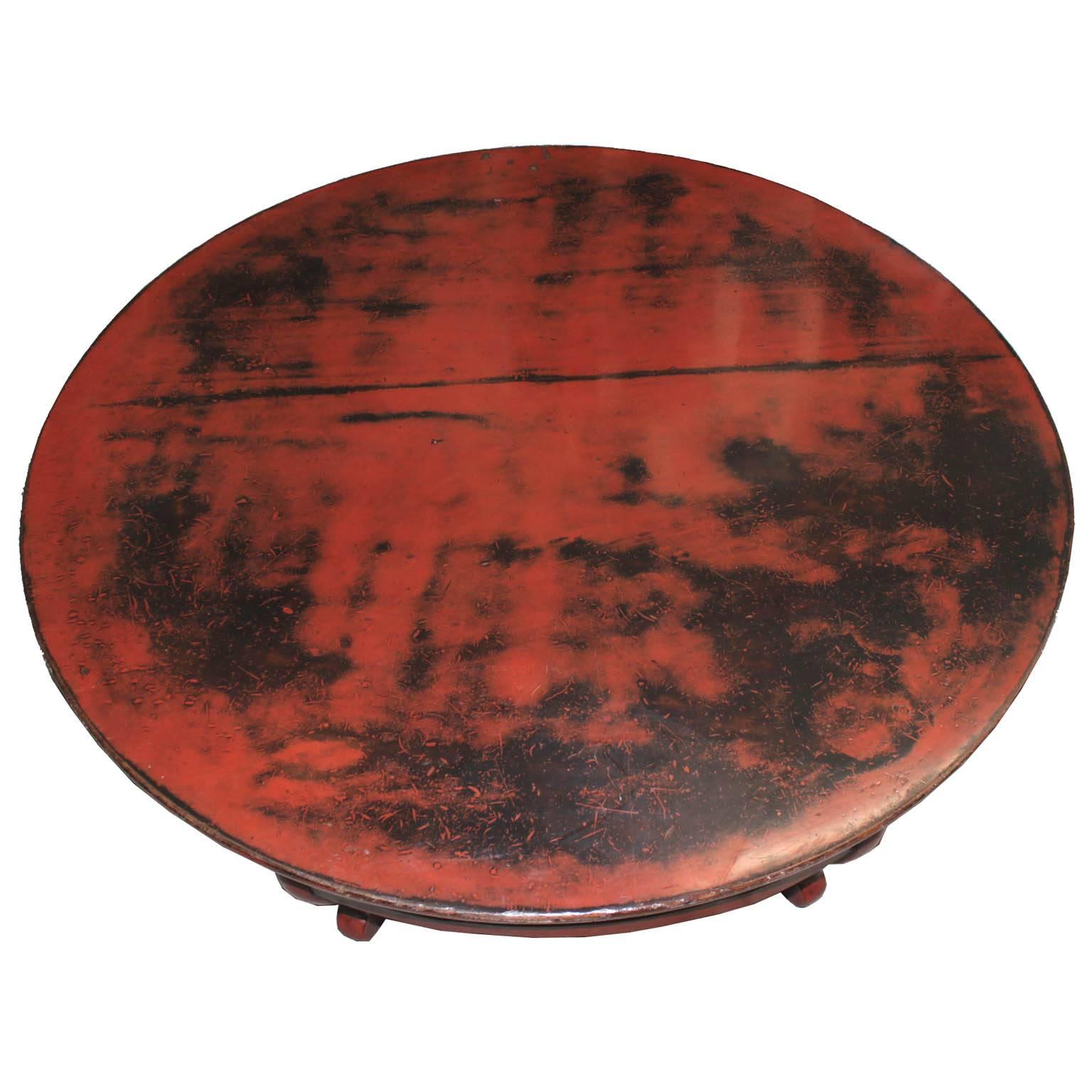 Japanese Red Table at 1stDibs
