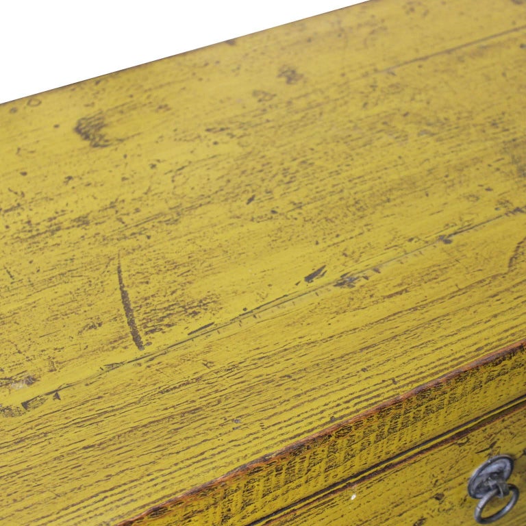 Mustard Green Console Table at 1stDibs