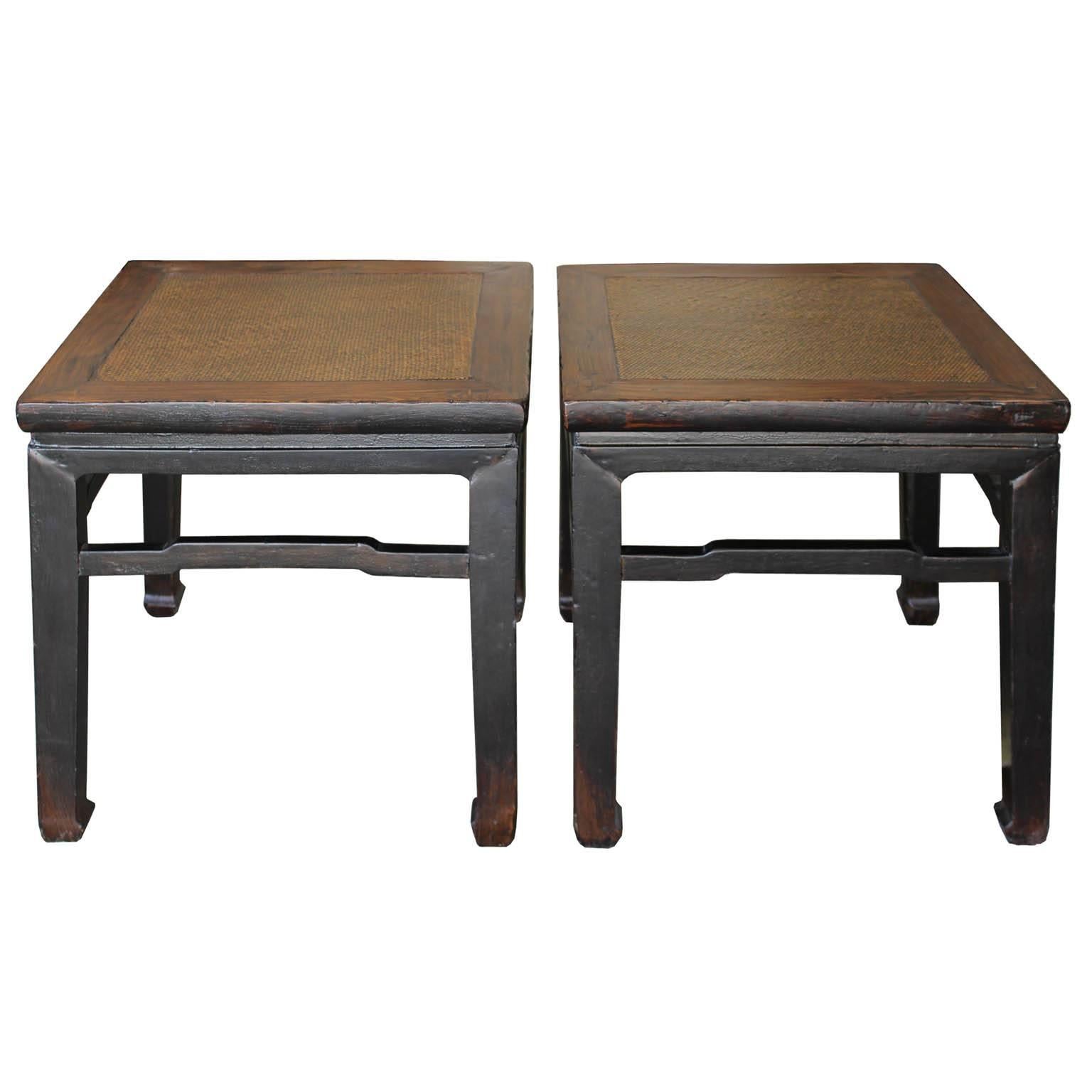 Ming Table with Rattan Top at 1stDibs