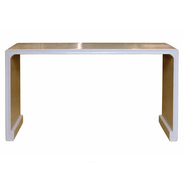 Gray Waterfall Console Table at 1stDibs