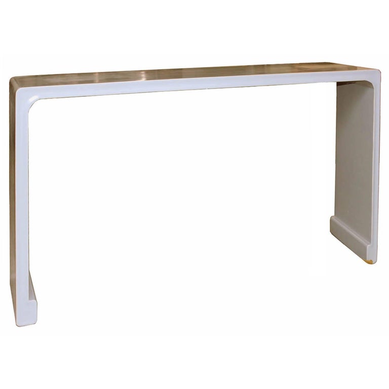 Gray Waterfall Console Table at 1stDibs