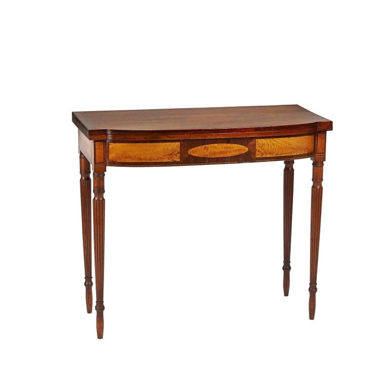Rare Pair of Federal Inlaid Games Tables, New England circa 1810 at 1stDibs