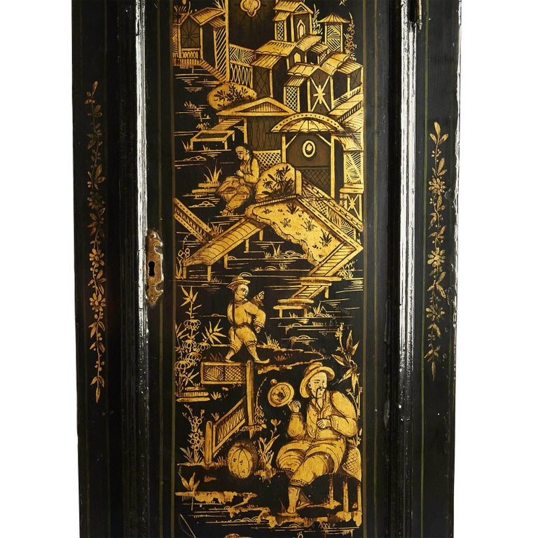 English Early 18th Century Chinoiserie Long Case Clock at 1stDibs