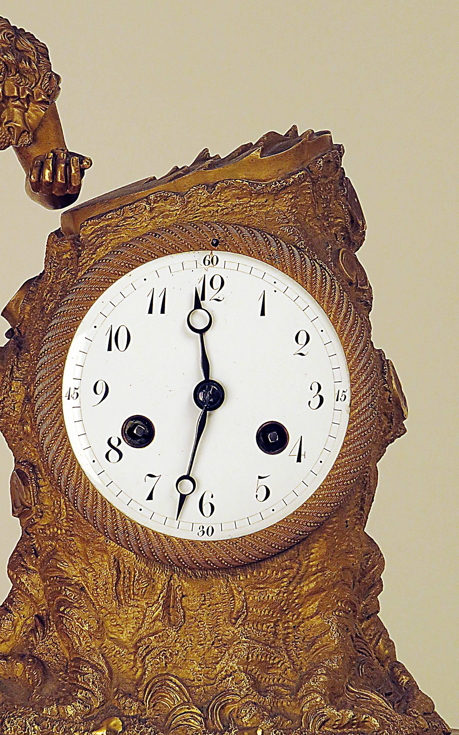 Gilt Bronze Clock Depicting Hercules, France, 1820 at 1stDibs ...