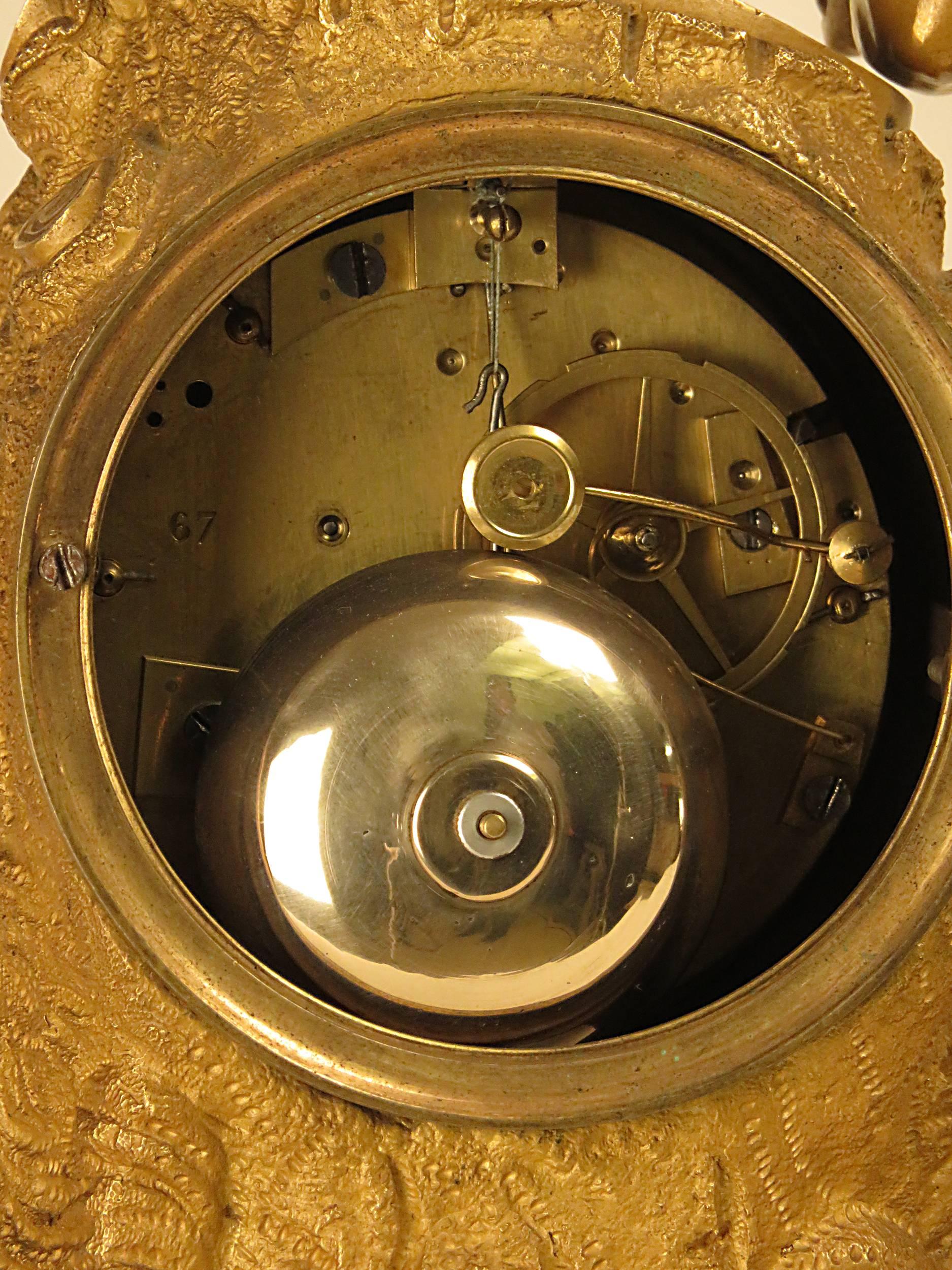 Gilt Bronze Clock Depicting Hercules, France, 1820 at 1stDibs ...