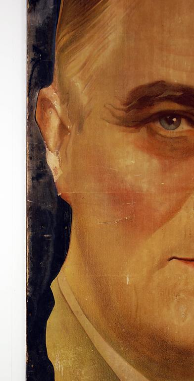 Political Lithograph of Franklin Roosevelt USA, 4' x7' circa 1930 at ...