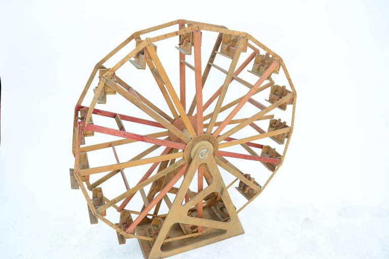 Monumental Orange Crate Ferris Wheel Folk Art from Masonic Hall at 1stDibs