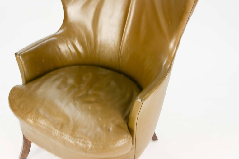 Pair of Custom Made-to-Order Regal Wingback Club Chairs For Sale at 1stDibs