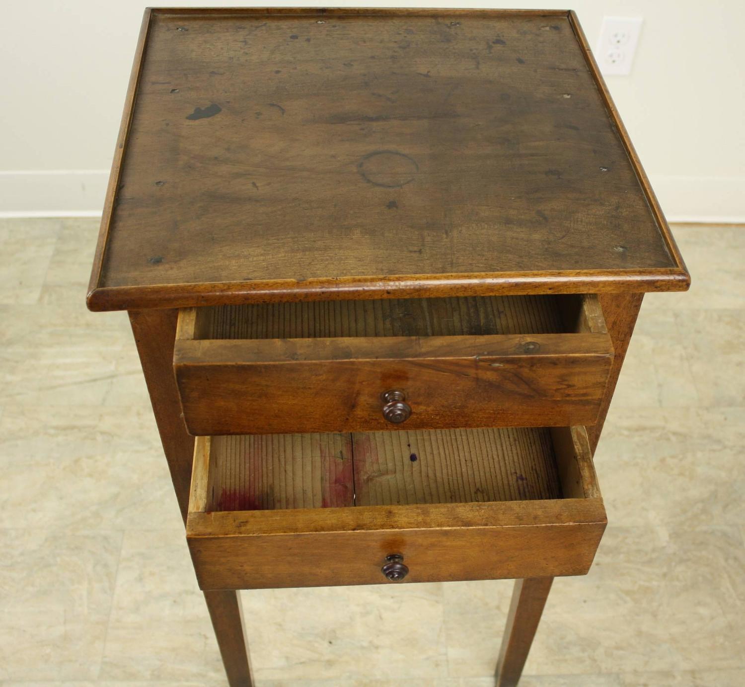 Antique French Walnut Side Table at 1stdibs