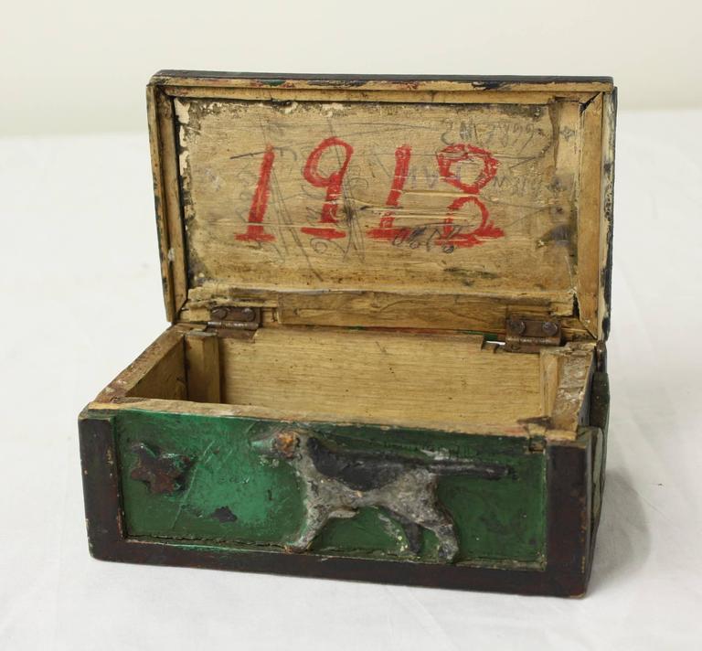 Antique Swedish Box Carved with Animals at 1stDibs