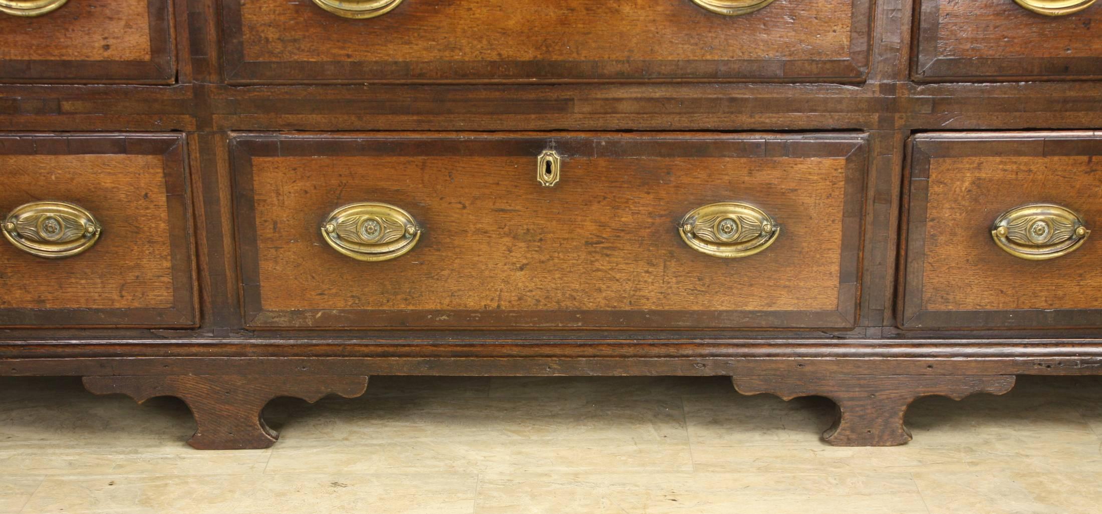 Antique English Oak Long Chest at 1stDibs | long antique dresser