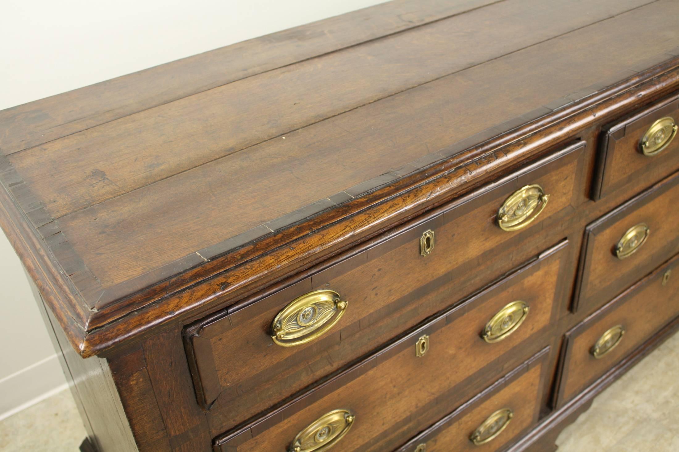 Antique English Oak Long Chest at 1stDibs | long antique dresser