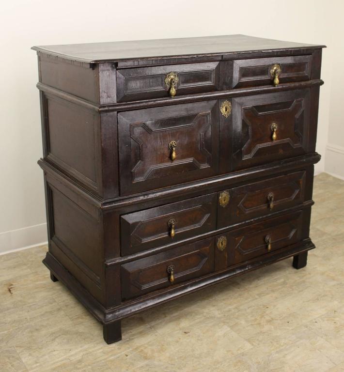 Antique English 18th Century Period Oak Chest of Drawers For Sale at ...