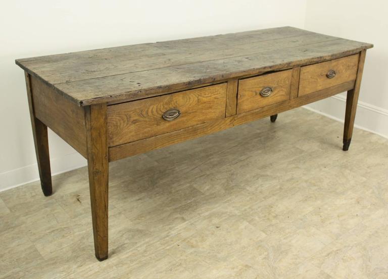 Antique Rustic Work Table or Server at 1stDibs | rustic server table