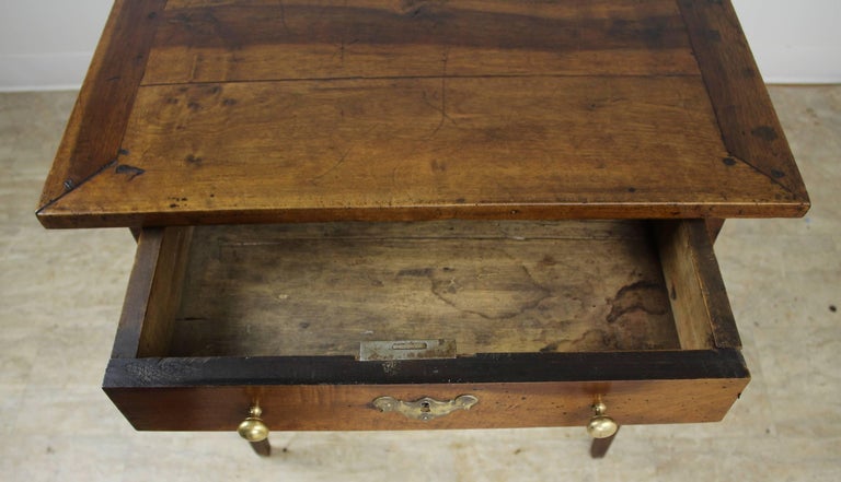 Square Antique Walnut Side Table at 1stDibs