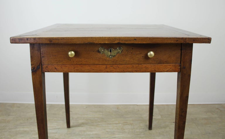 Square Antique Walnut Side Table at 1stDibs