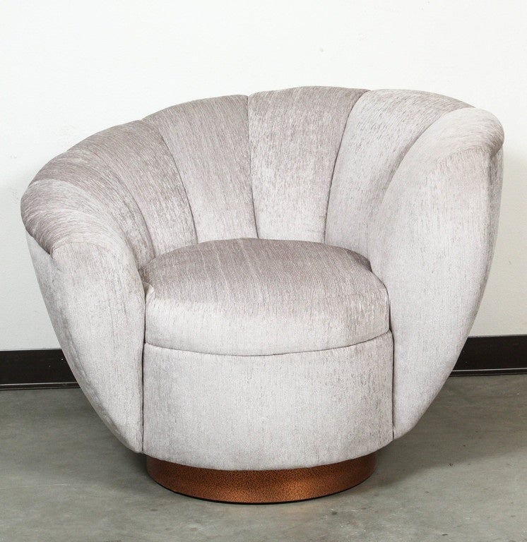 Pair of Elegant Channel Back Club Chairs at 1stDibs