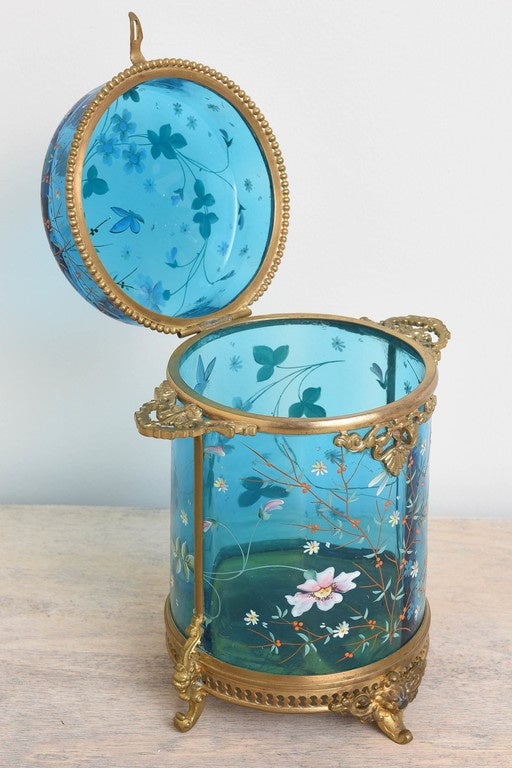 Antique Moser Cylinder Shaped Box at 1stDibs | moser box