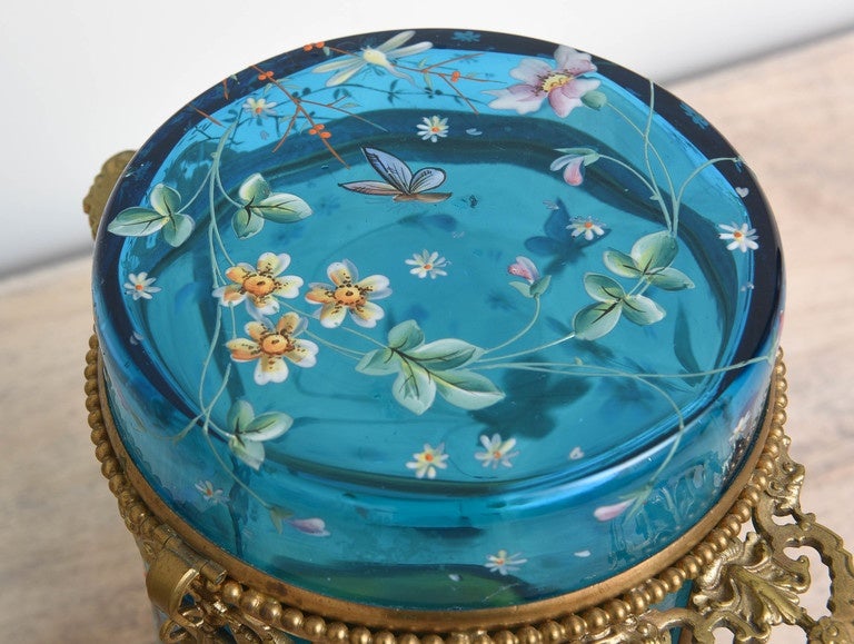 Antique Moser Cylinder Shaped Box at 1stDibs | moser box