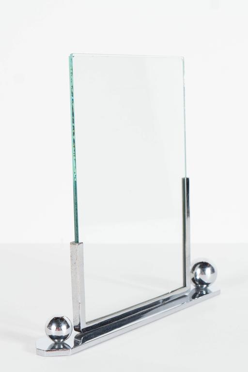 Art Deco Polished Chrome Picture Frame with Asymmetrical Detailing at ...