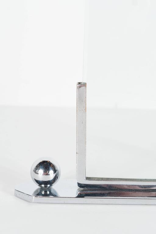 Art Deco Polished Chrome Picture Frame with Asymmetrical Detailing at ...