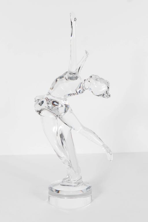 Baccarat Art Glass Female Dancer Crystal Figurine at 1stDibs