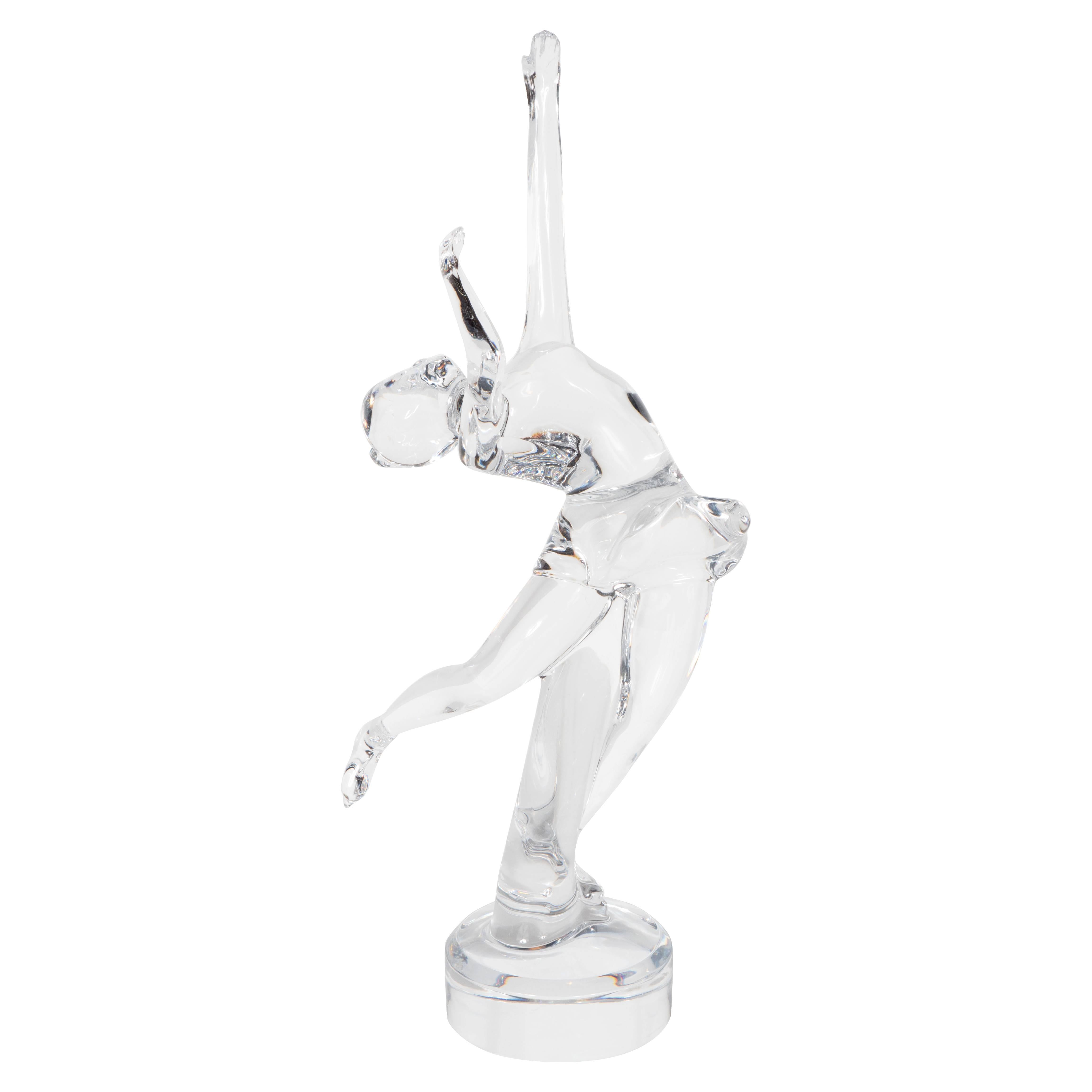 Baccarat Art Glass Female Dancer Crystal Figurine at 1stDibs