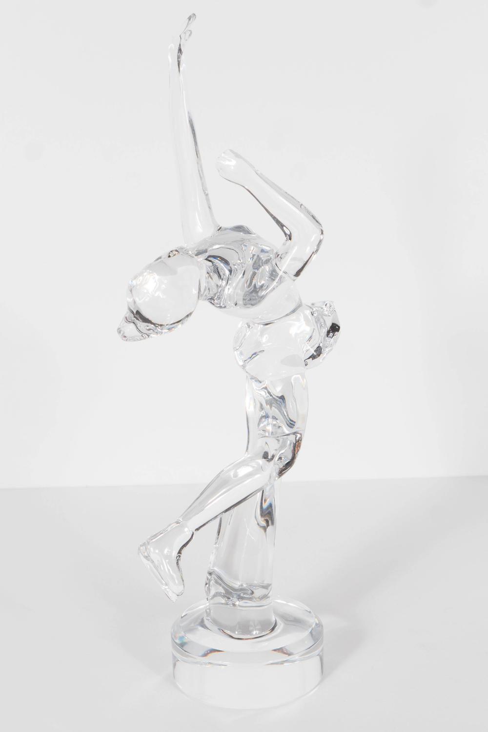 Baccarat Art Glass Female Dancer Crystal Figurine at 1stdibs