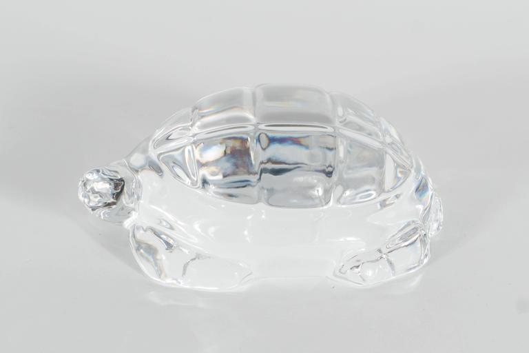 Mid-Century Baccarat Crystal Turtle Paperweight / Figurine at 1stDibs