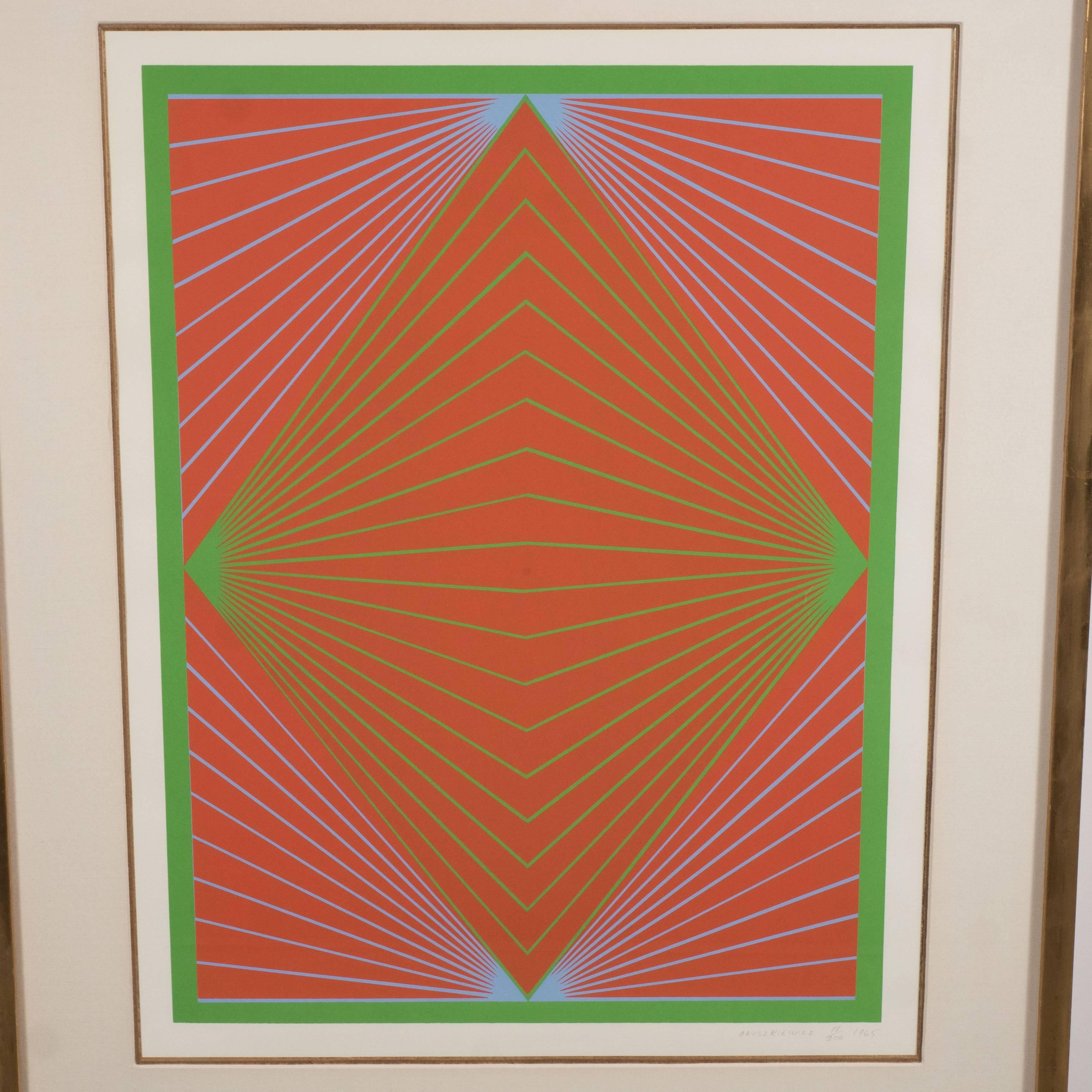 Richard Anuszkiewicz "Diamond Chroma" Screenprint in Colors, 1965 at ...