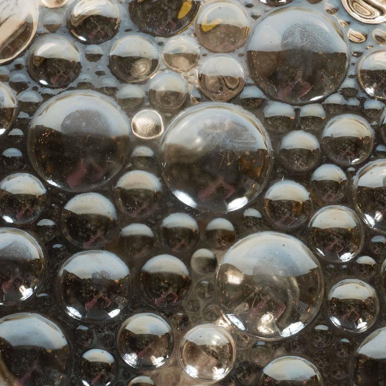 Mid-Century Modernist Textured Bubble Glass Flush Mount Chandelier at ...