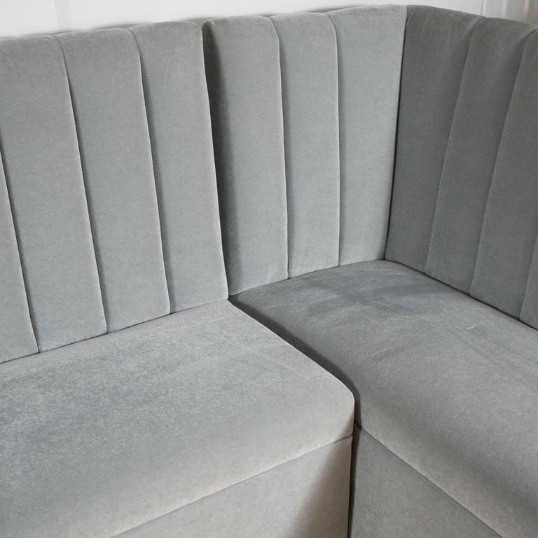 Ultra Chic Two-Part High-Back Banquette in Pearl Grey Mohair at 1stDibs ...