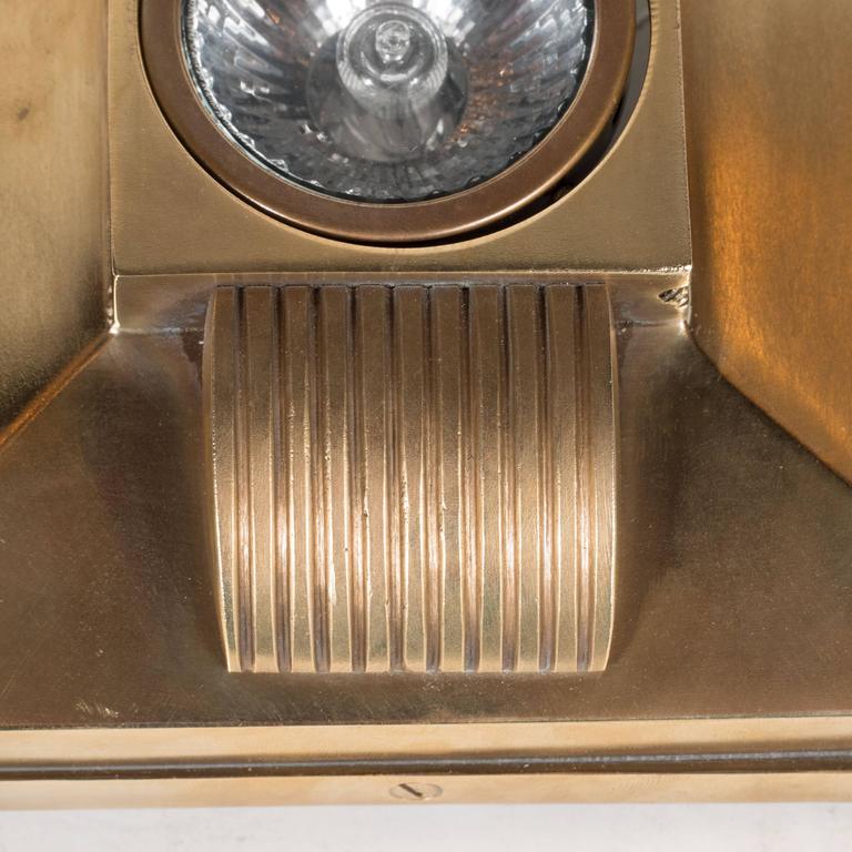 Art Deco Style Brushed Bronze Spotlight with Streamline Design at 1stDibs