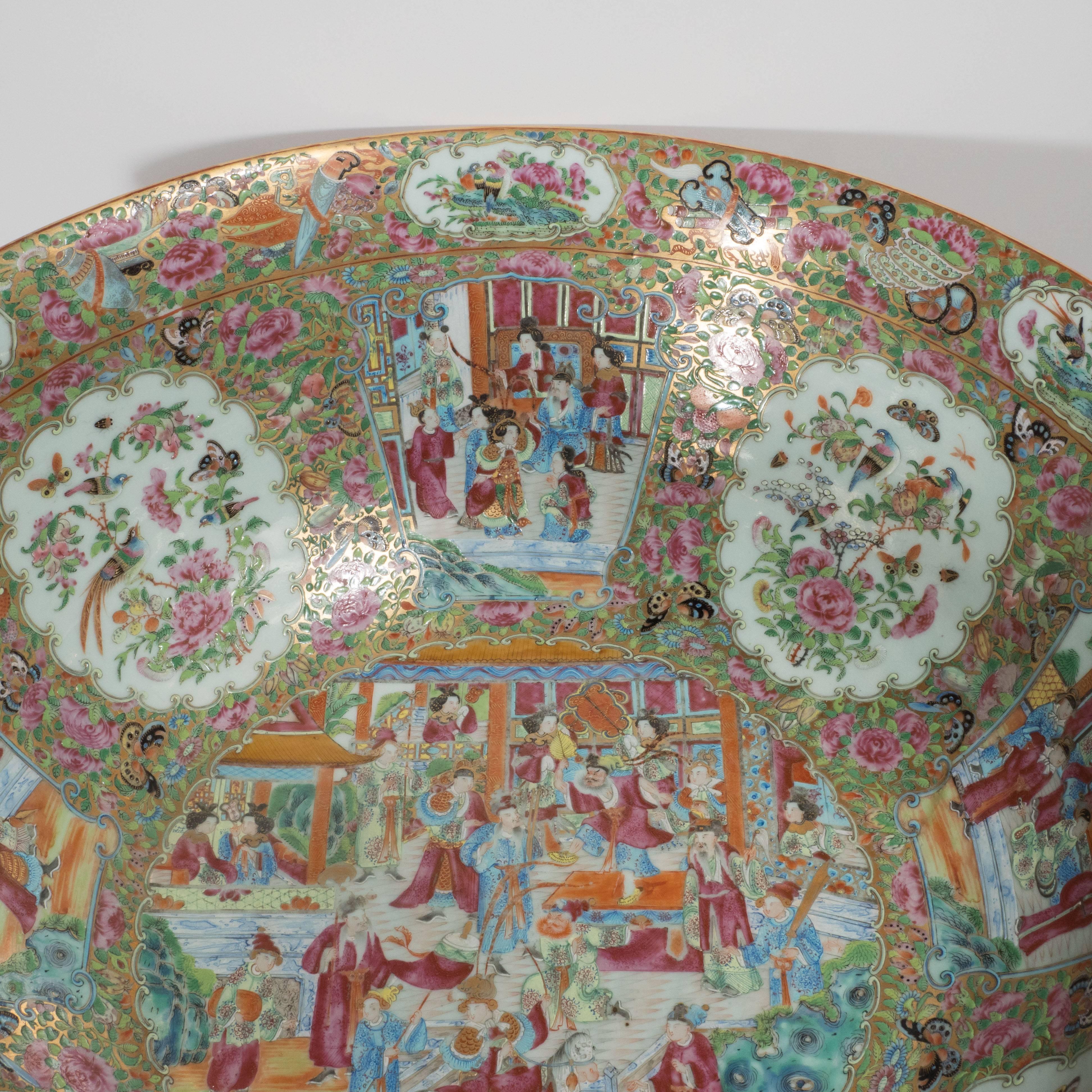 Important "Mandarin" Style Rose Medallion Chinese Export Ceramic Bowl ...