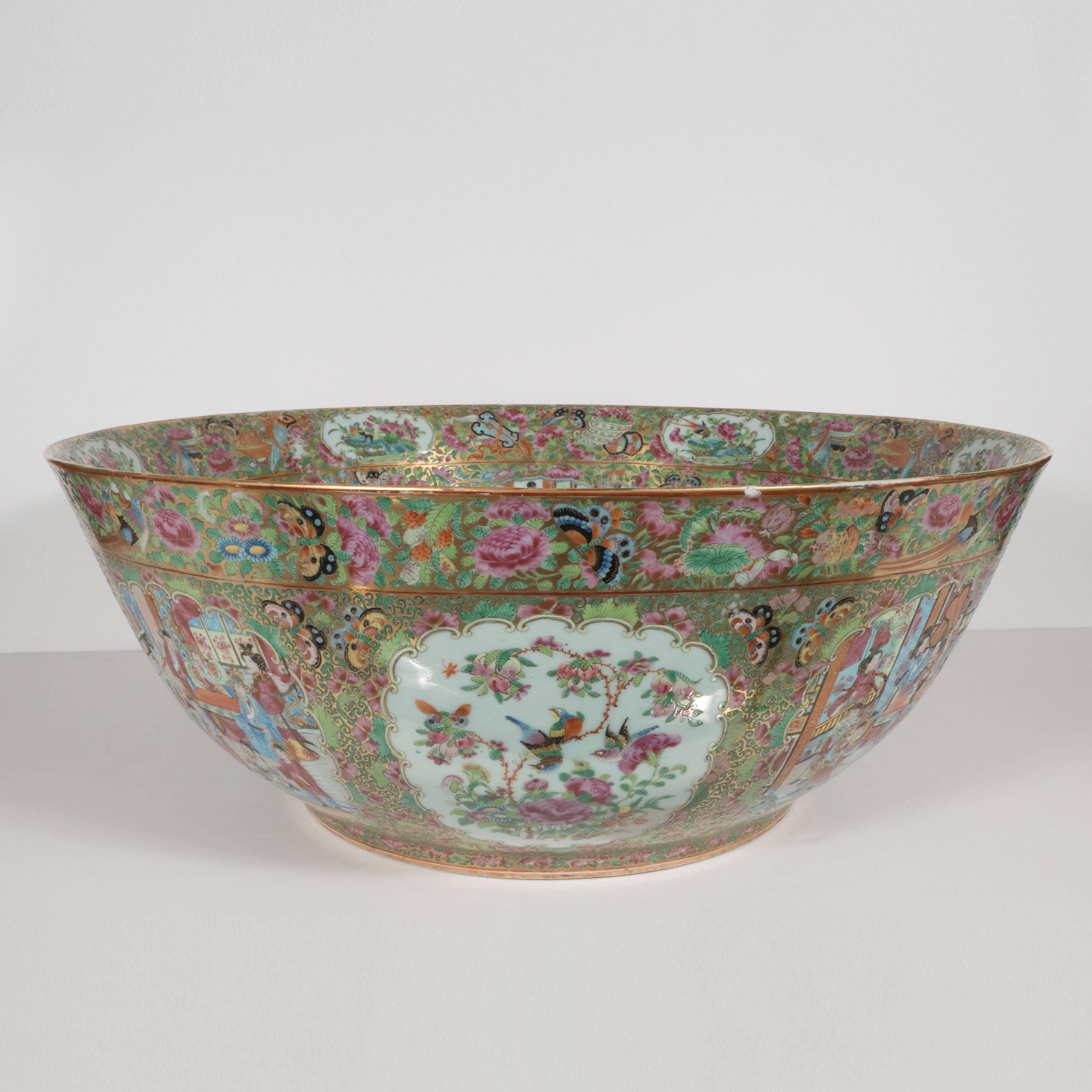 Important "Mandarin" Style Rose Medallion Chinese Export Ceramic Bowl ...