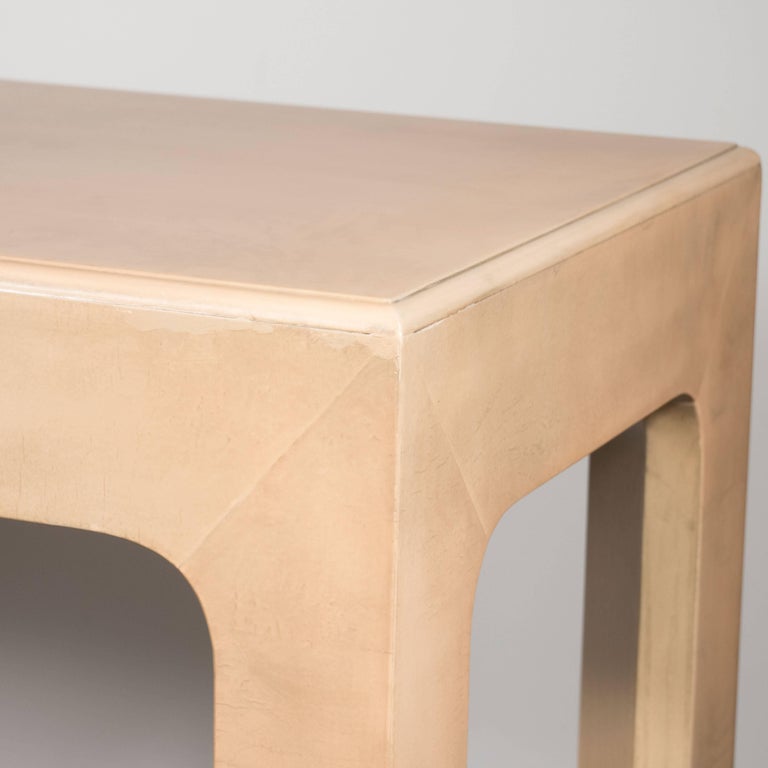 Mid-Century Modern Console Table in Bookmatched Bleached Burled Elm For ...