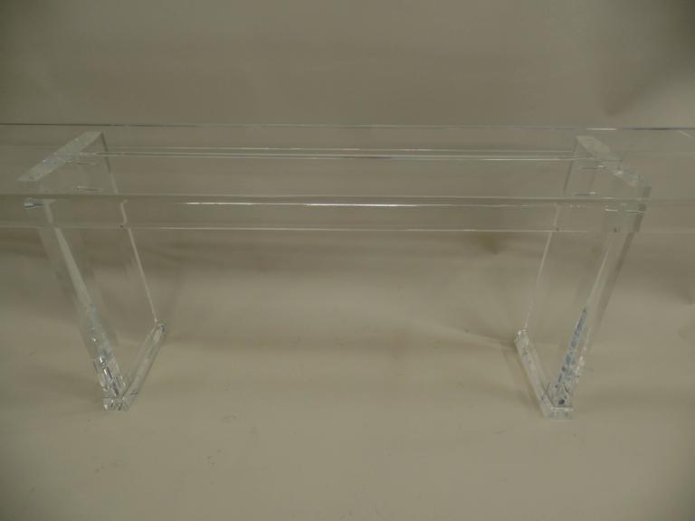 Large French Lucite Console or Sofa Table at 1stDibs