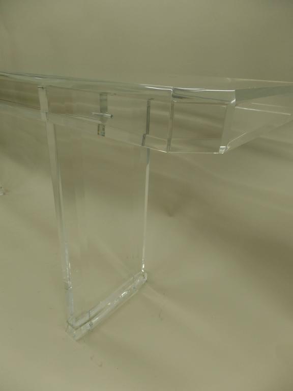 Large French Lucite Console or Sofa Table at 1stDibs