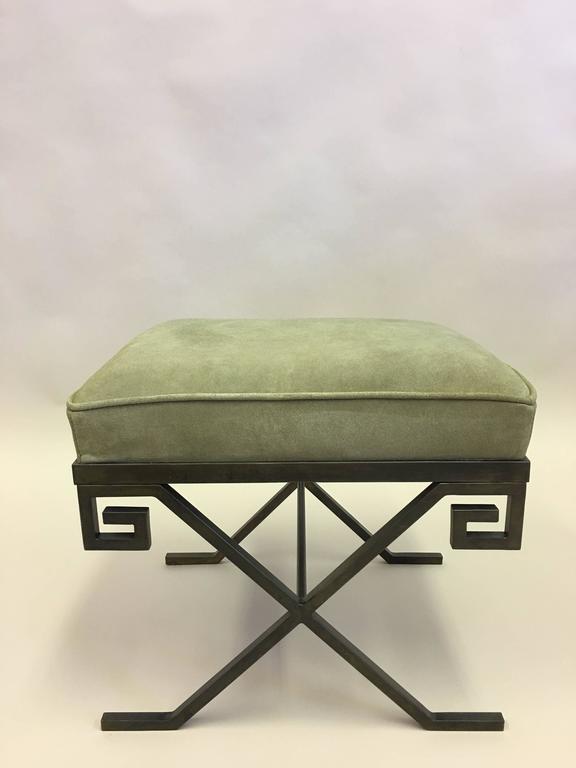 Pair of French Modern Neoclassical Benches in the Style of Jean-Michel ...