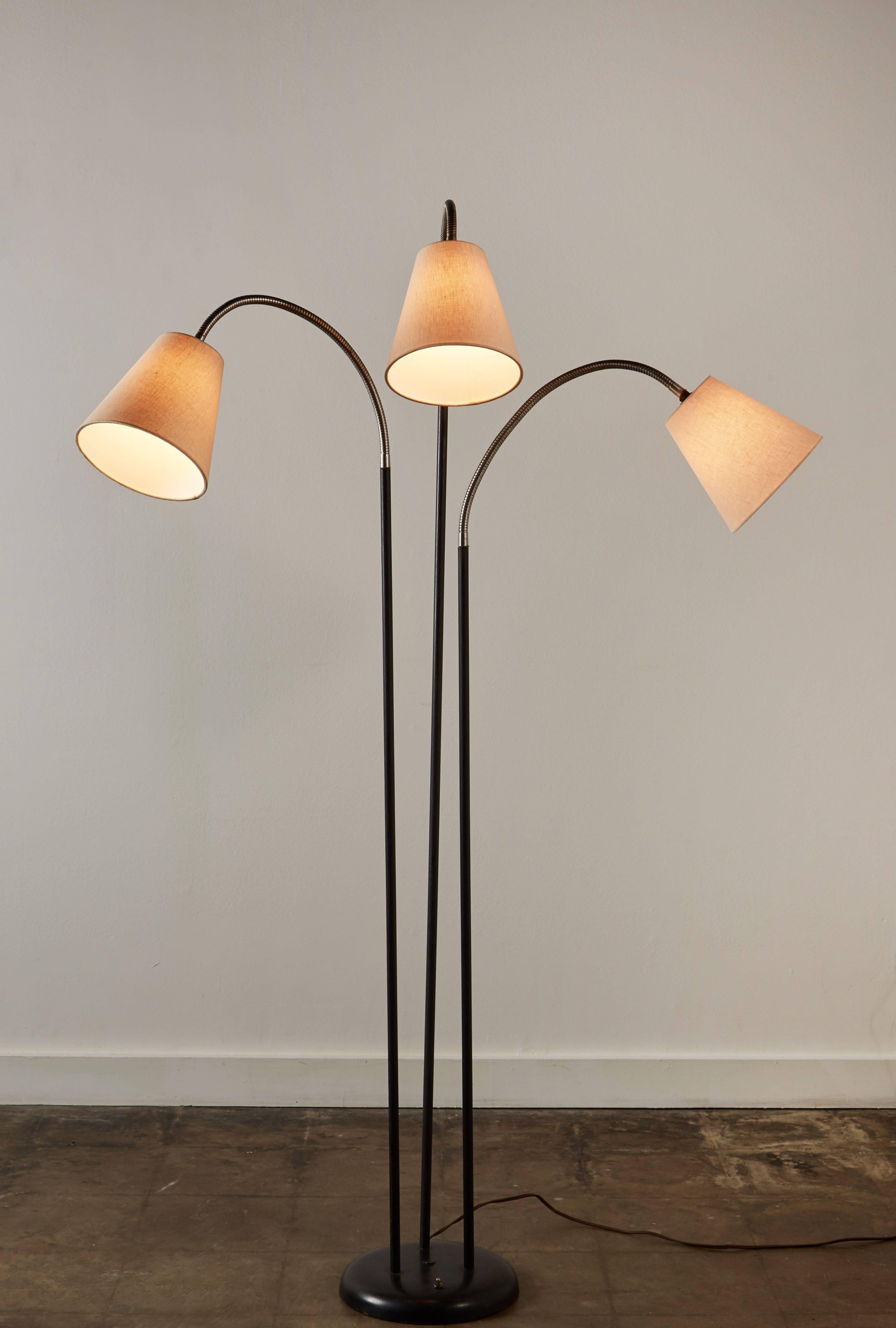Three Shade Articulating Floor Lamp by David Wurster at 1stDibs | three ...