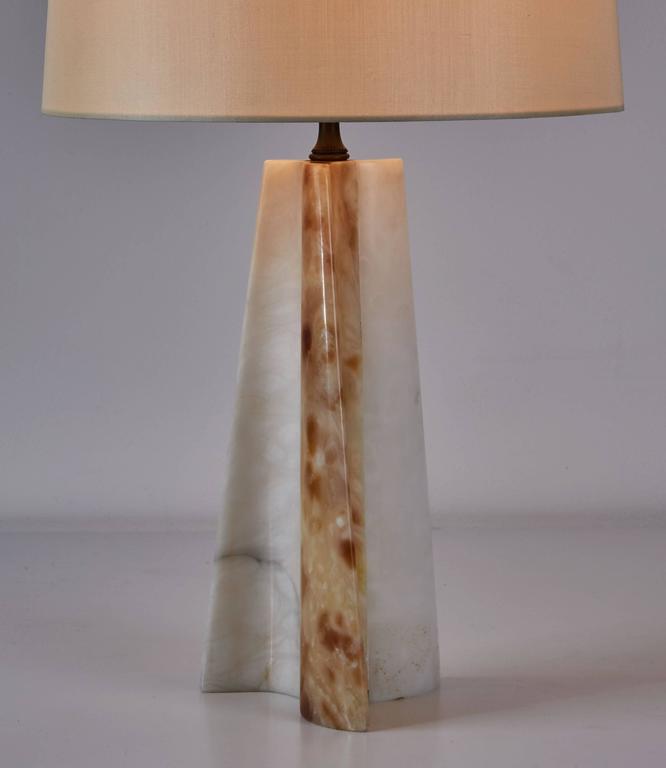 Unique Pair of Marble Table Lamps at 1stDibs