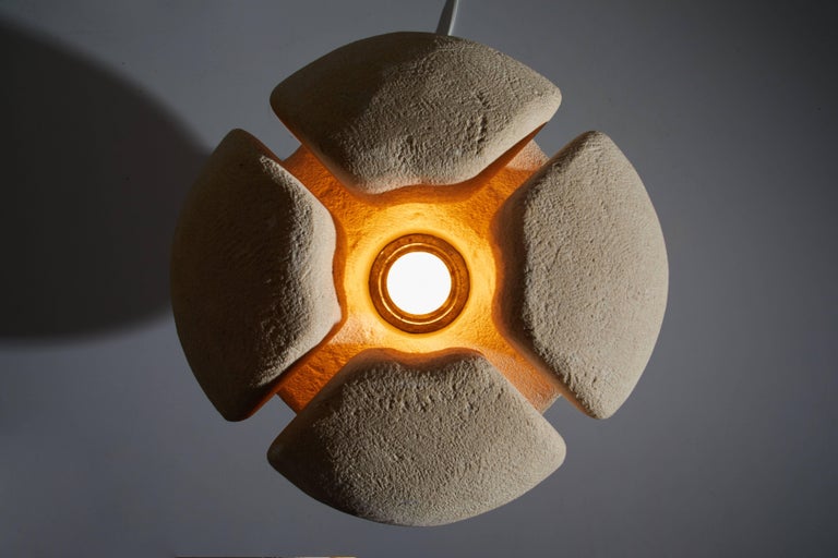 Carved Stone Table Lamp at 1stDibs