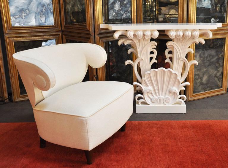 Grosfeld House, Carved and Lacquered Wood Console, 1942 at 1stDibs