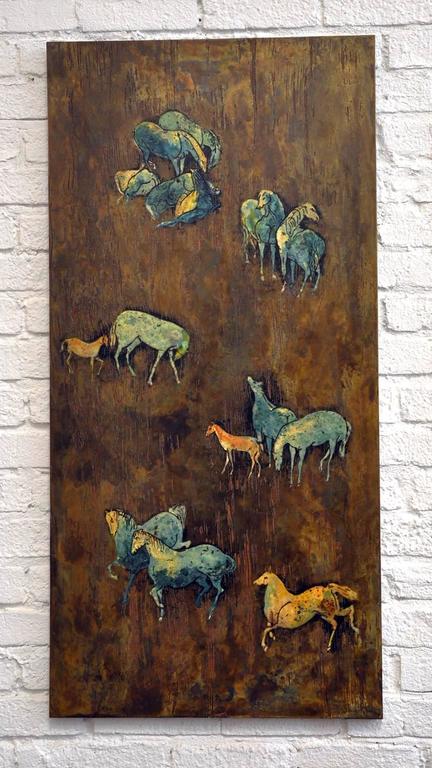 Large Signed Philip and Kelvin LaVerne Bronze Wall Art at 1stDibs