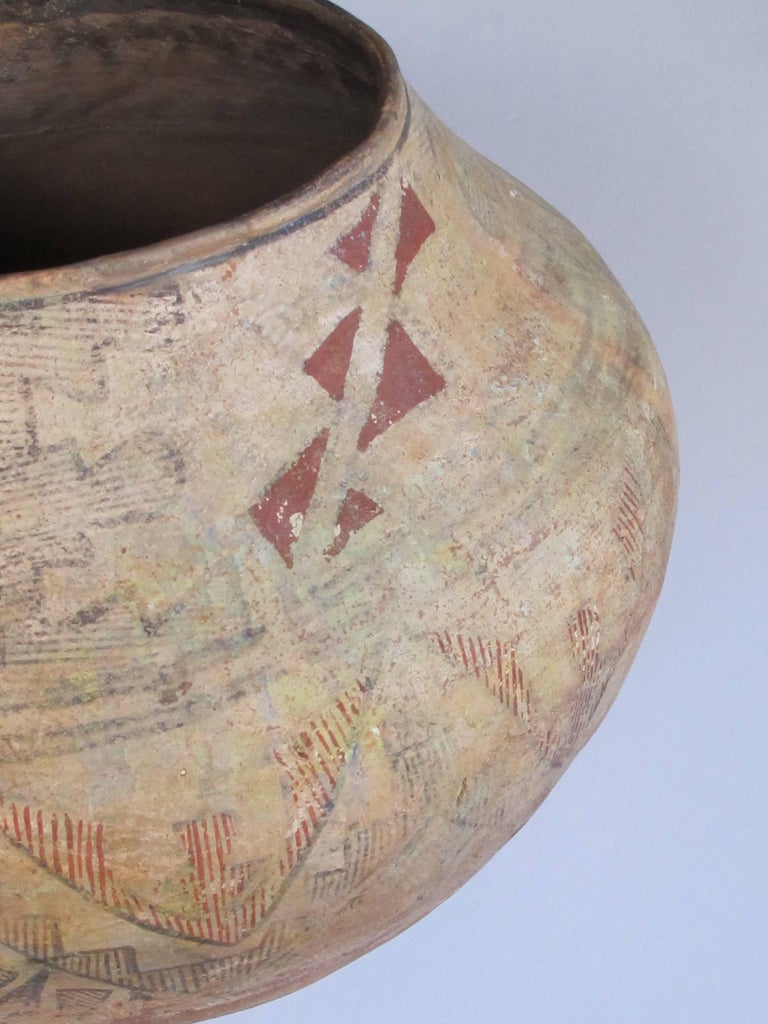 A Large and Rare American Indian Zuni Pueblo Polychromed Earthenware ...
