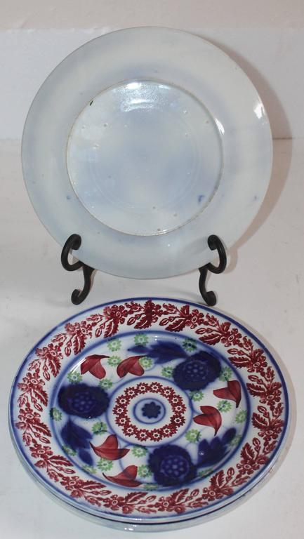Set of Four 19th Century Cut Sponge Plates For Sale at 1stDibs