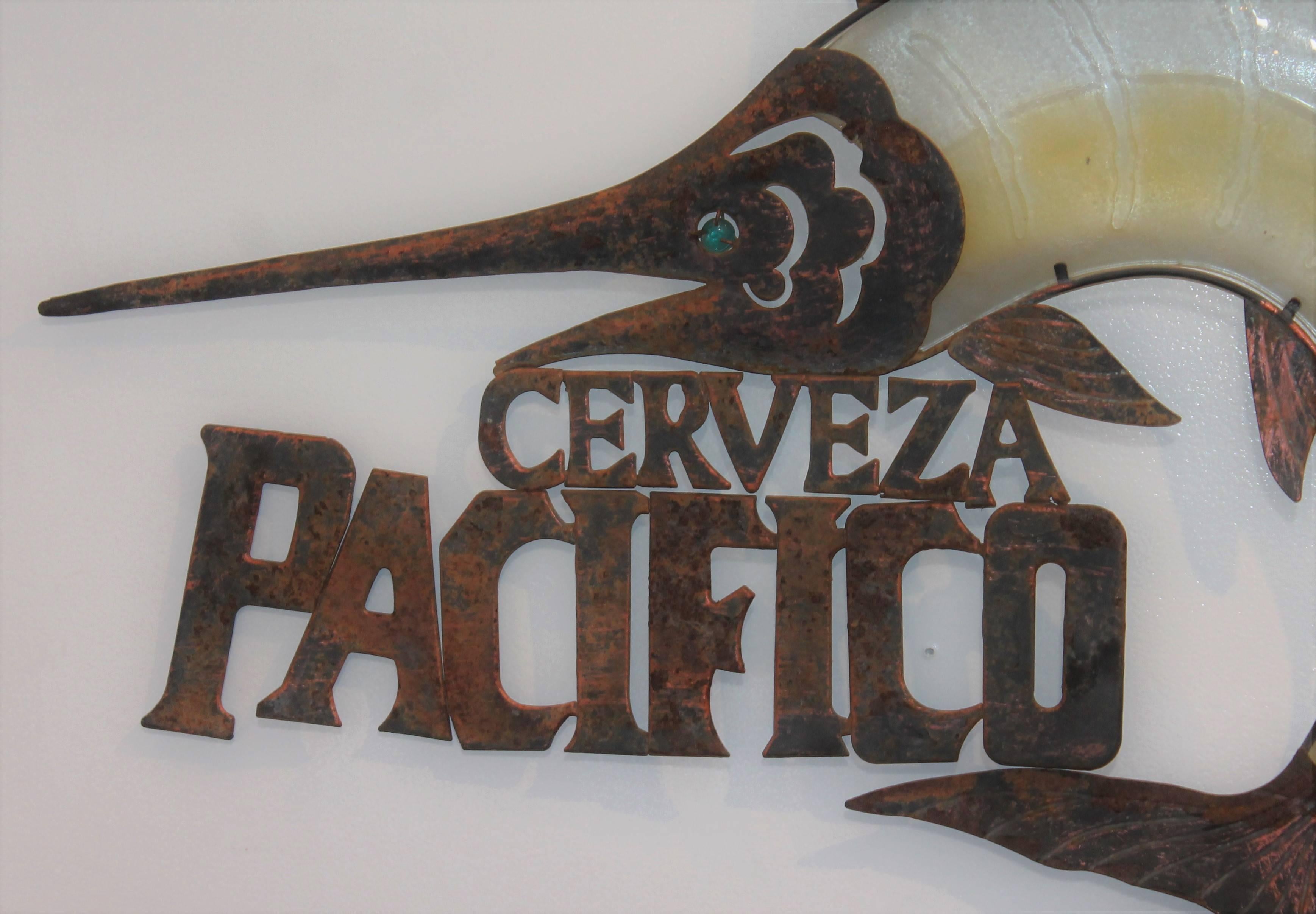 Cerveza Pacifico Handmade Folk Art Sign of Marlin at 1stDibs | pacifico ...