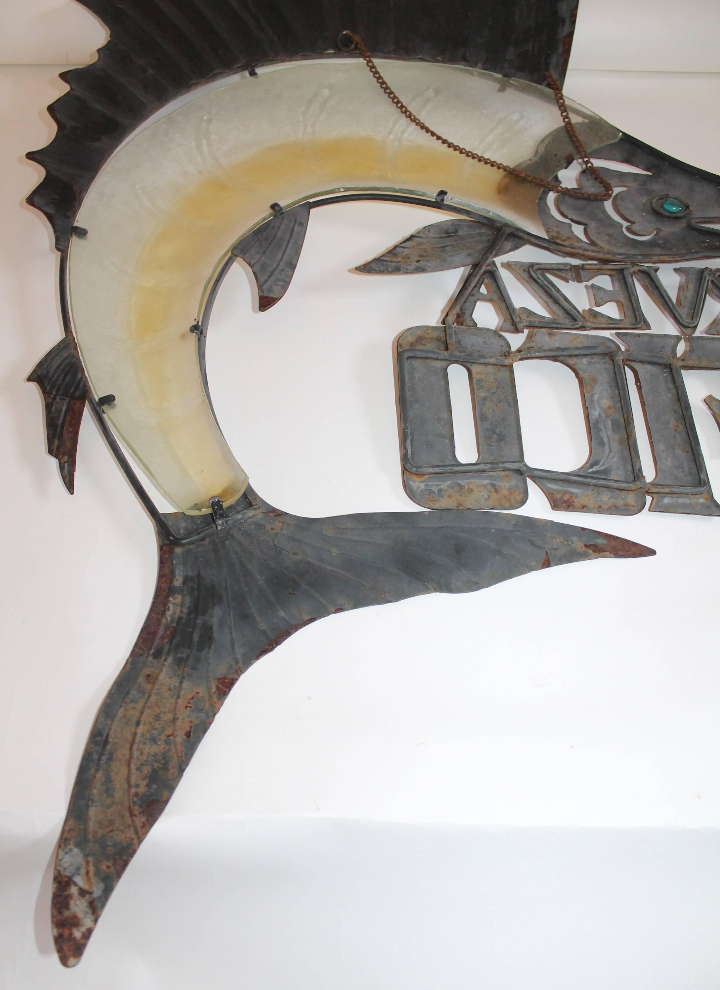 Cerveza Pacifico Handmade Folk Art Sign of Marlin at 1stDibs | pacifico ...